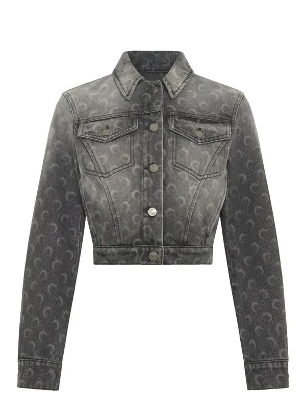 MARINE SERRE Moon Denim Jacket - Multicolor