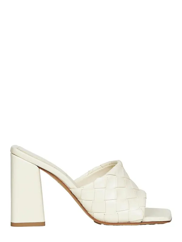 Bottega Veneta Sea Salt Intrecciato Leather Mules - Multicolor