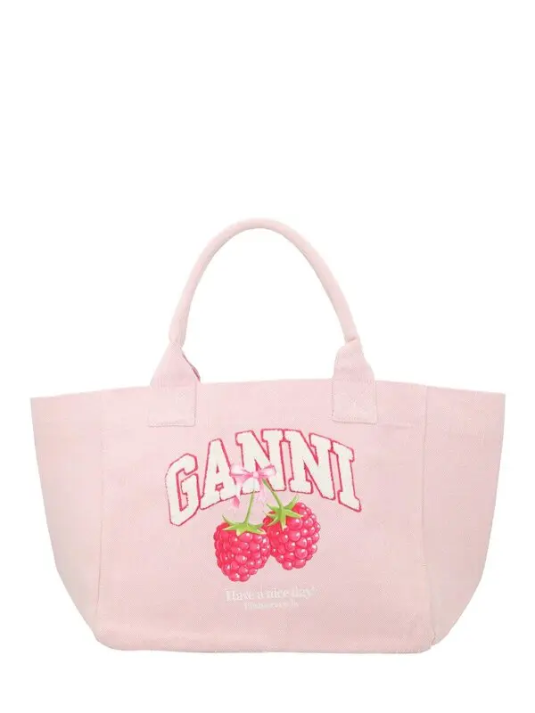 GANNI Raspberry Tote Bag - Pink