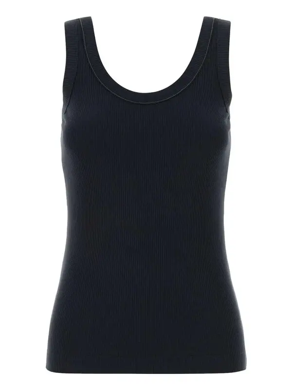 Brunello Cucinelli Ribbed Tank Top - Blue