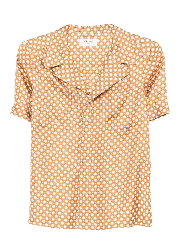 Celine Printed Silk Shirt - Multicolor