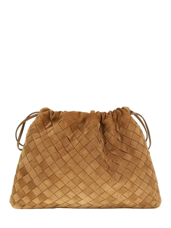 Bottega Veneta Intrecciato Suede Pouch Dustbag - Cream