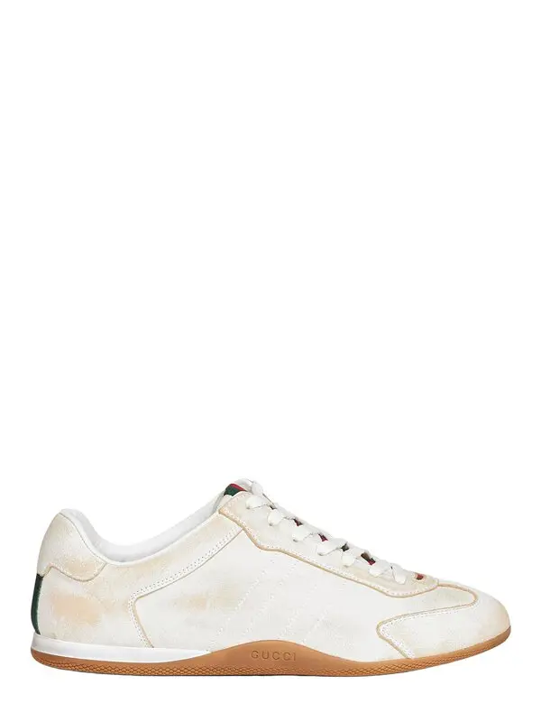 Gucci Washed Leather Lace-up Sneakers - Multicolor