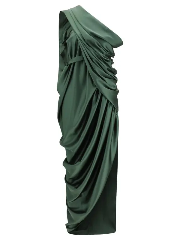 VIVIENNE WESTWOOD Draped Midi Dress - Green