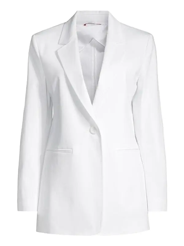 Max Mara Managua Cotton Blend Blazer - White