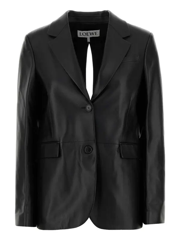 Loewe Lamb Leather Blazer - Black