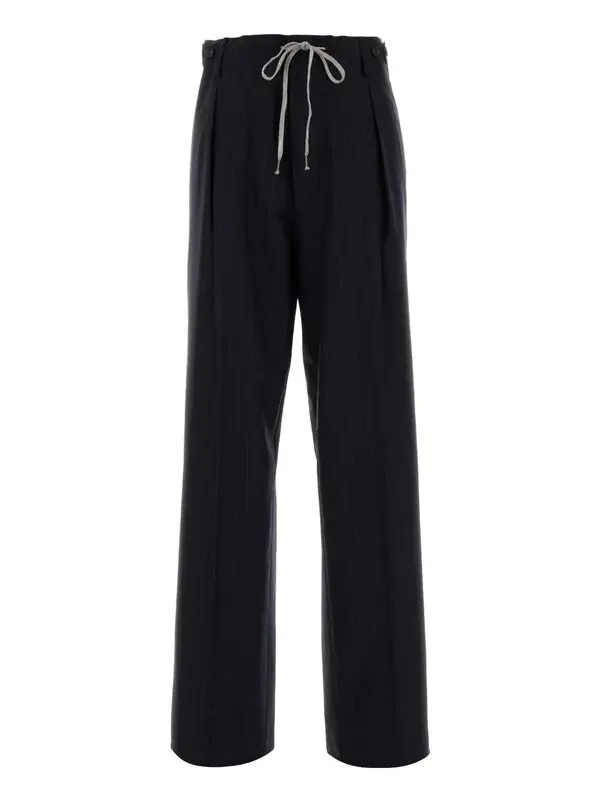 MAISON MARGIELA Embroidered Wool Palazzo Pants - Multicolor