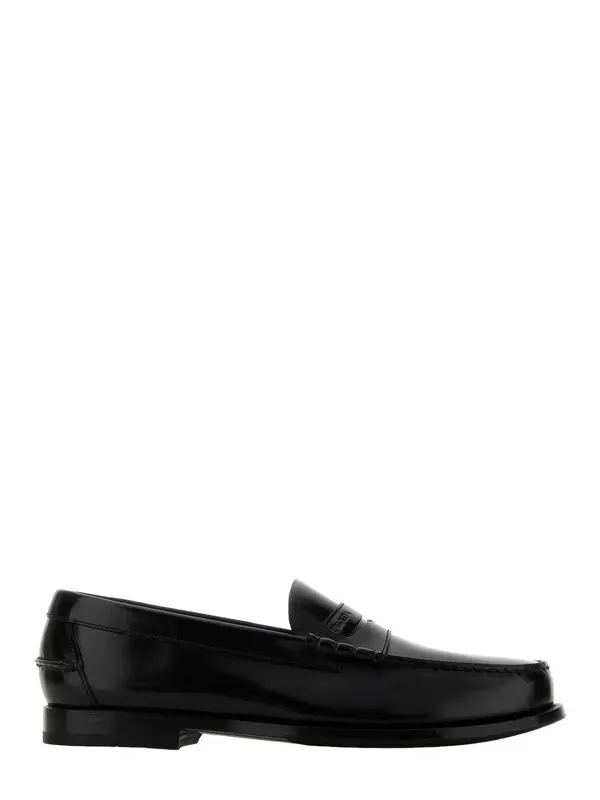 Prada Leather Loafers - Black