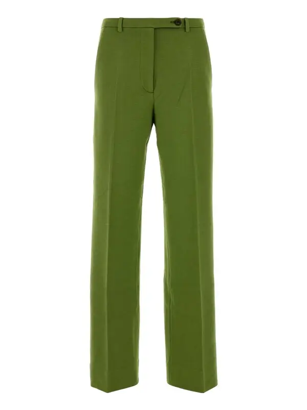 Miu Miu Stretch Viscose Blend Trousers - Green
