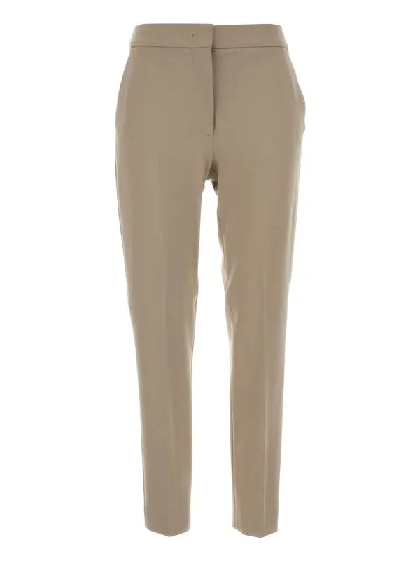 Max Mara Pegno Pant In Stretch Viscose Blend - Brown