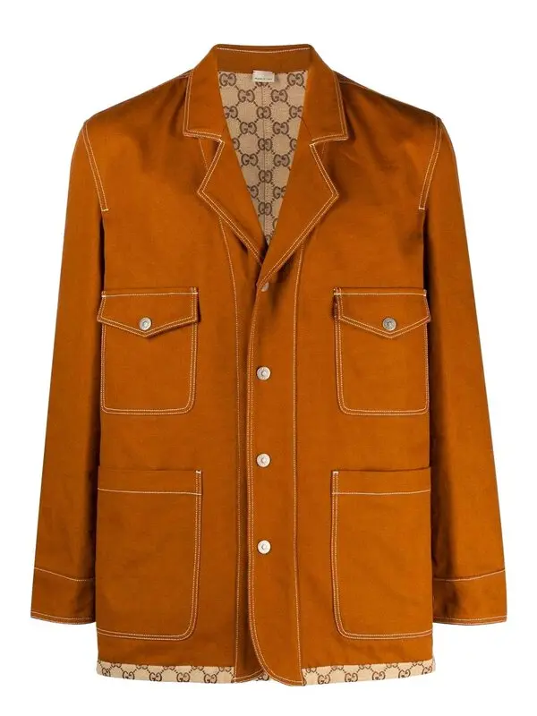 Gucci Gg Reversible Jacket - Brown