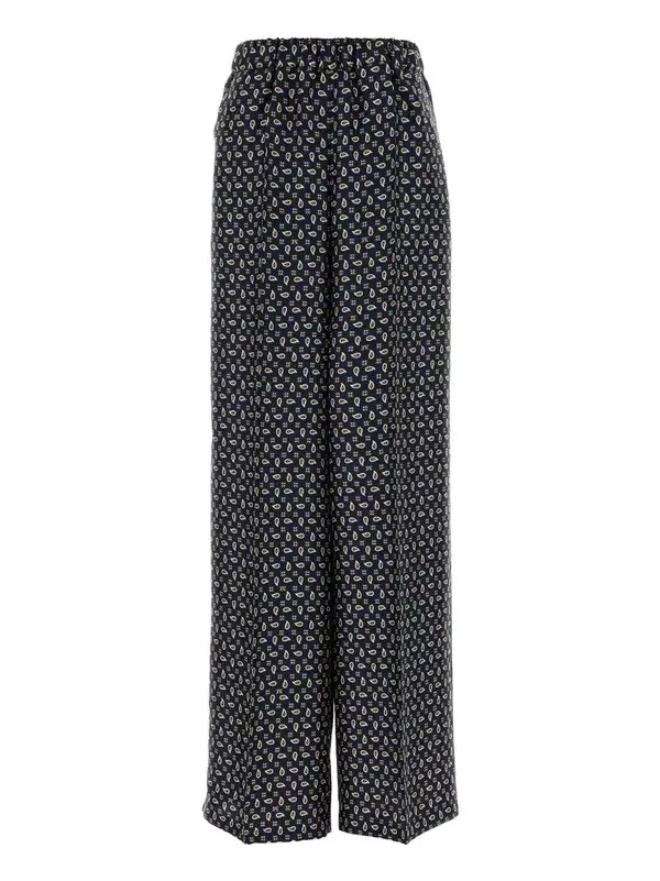 Max Mara Printed Silk Vischio Pants - Multicolor