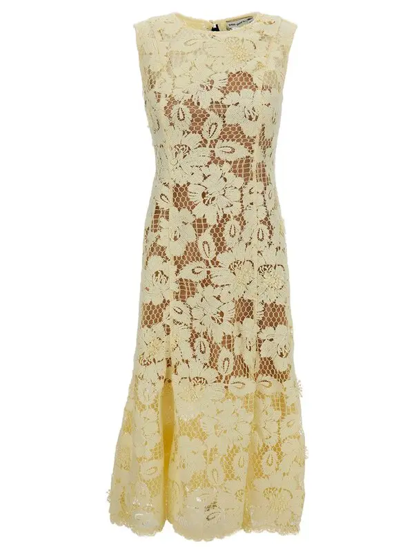 SELF-PORTRAIT Crochet Lace Midi Dress - Multicolor