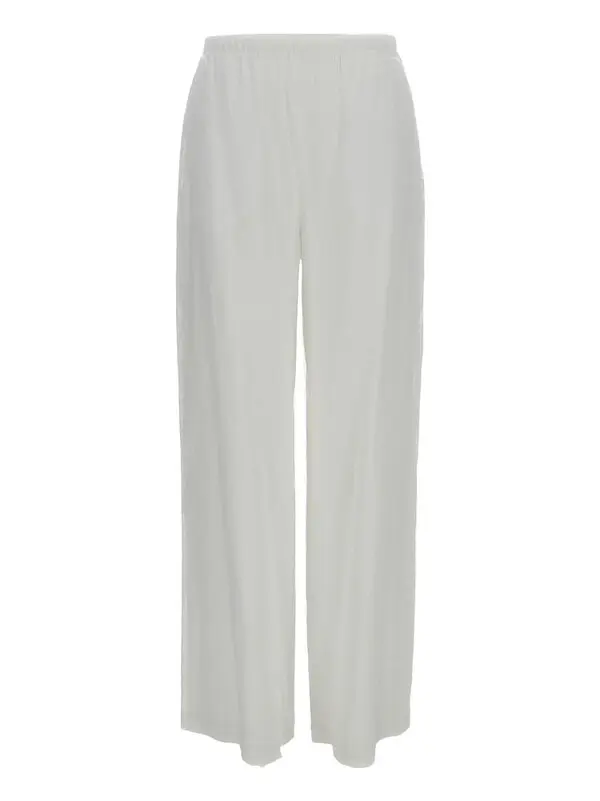 Max Mara Wide-leg Linen-blend Trousers - Multicolor