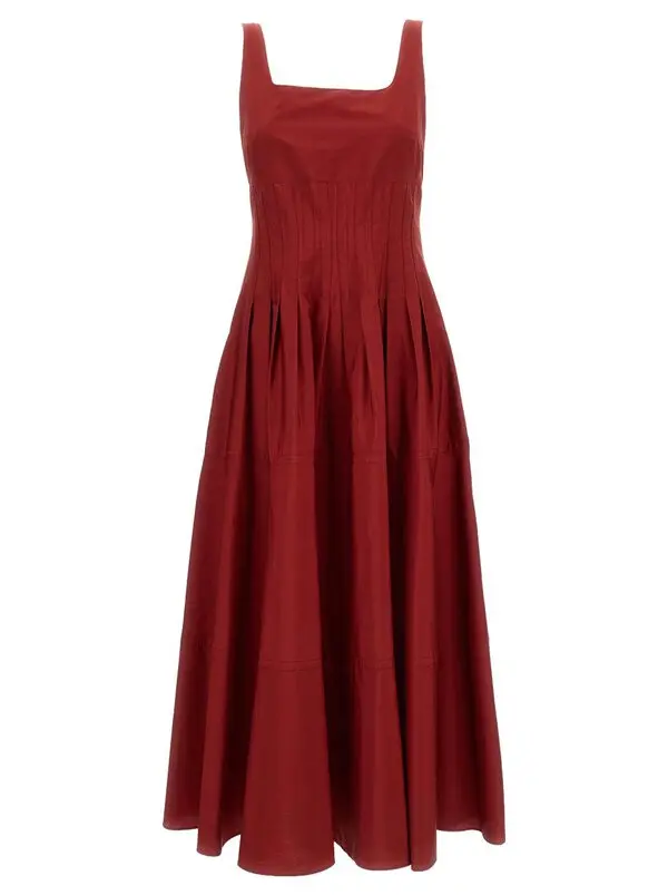 Max Mara Sleeveless Cotton Poplin Dress - Multicolor