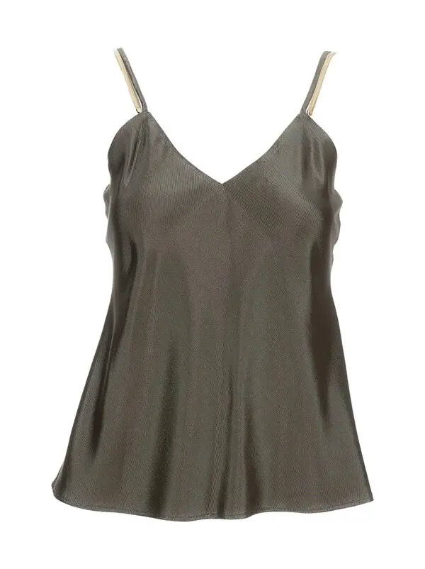 Max Mara Sleeveless Viscose Lamé Top - Multicolor