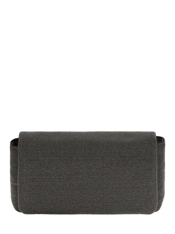 Brunello Cucinelli Precious Flap Shoulder Bag - Black