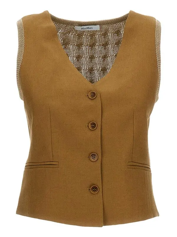 Max Mara Linen Knit Vest - Multicolor