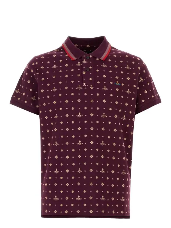 VIVIENNE WESTWOOD Embroidered Piquet Polo Shirt - Multicolor