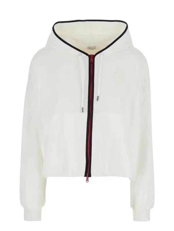 Brunello Cucinelli Hooded Sweatshirt With Logo - Multicolor