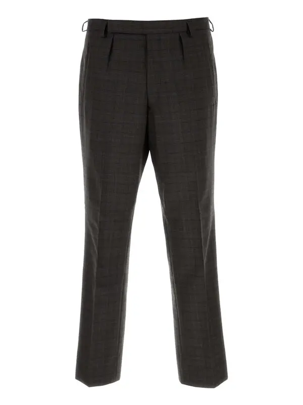 Prada Embroidered Glencheck Trousers - Multicolor