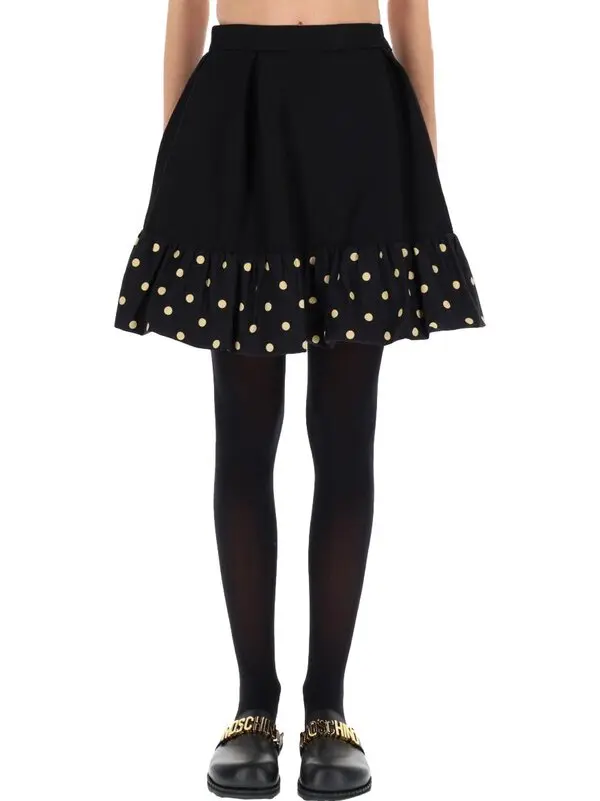 Moschino Polka Dot Skirt - Black