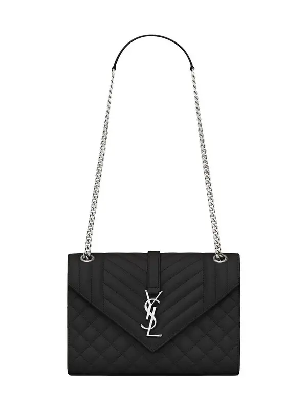 Saint Laurent Envelope Medium Bag - Black
