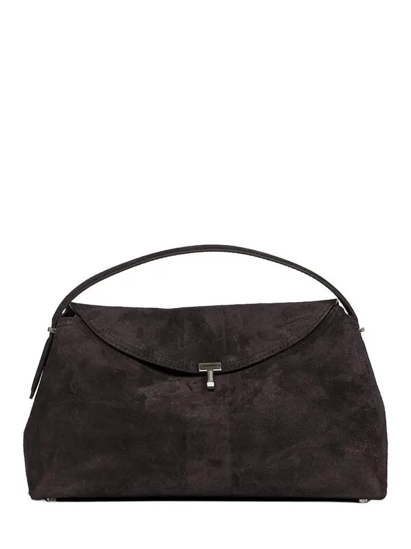 TOTEME Espresso T-lock Suede Top Handle Bag - Multicolor