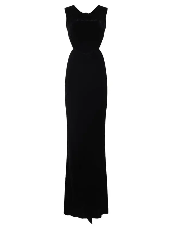 Rick Owens Velvet Sleeveless Cut-out Floor-length Dress - Multicolor