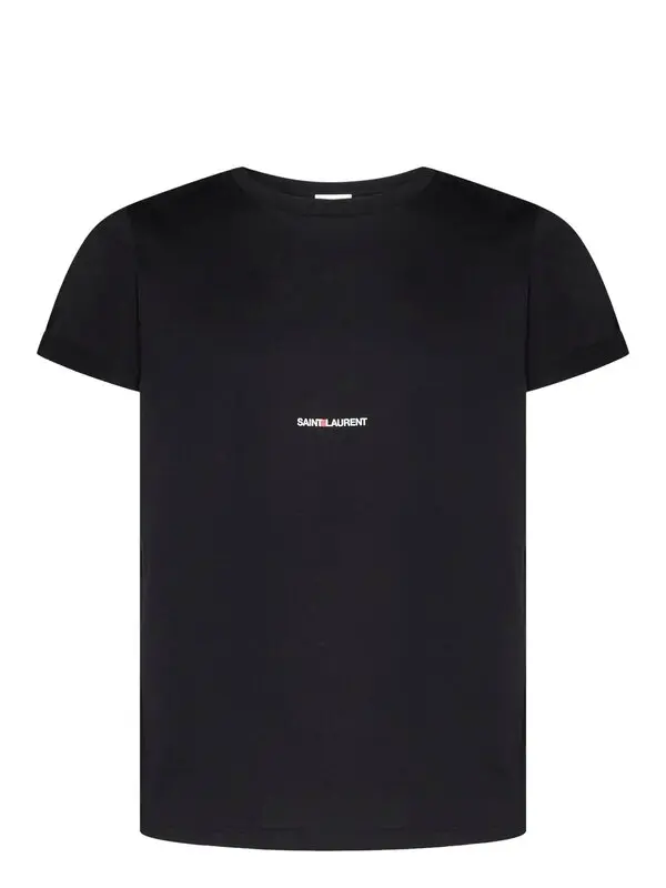 Saint Laurent Logo Cotton T-shirt - Multicolor