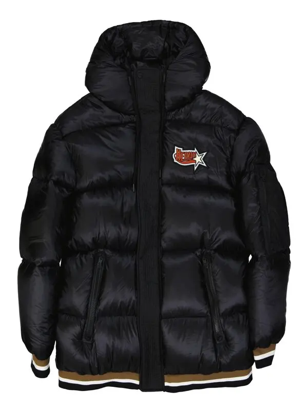 Herno Down Bomber Jacket With Drawstring Hood - Black