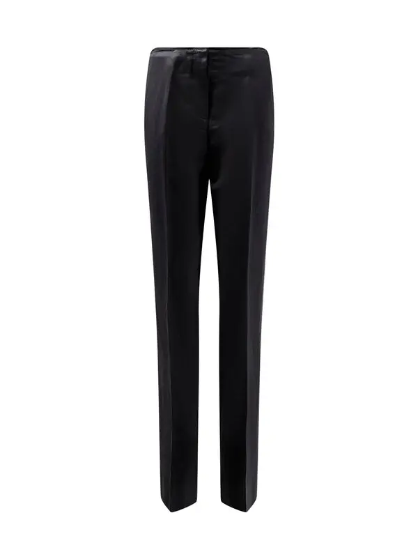 TOTEME Viscose And Linen Trousers - Black