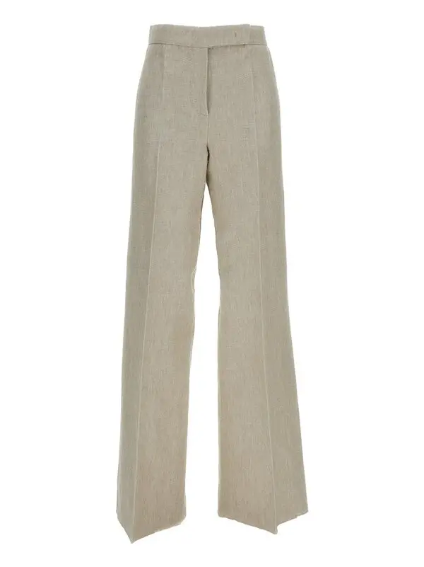 Max Mara Wide-leg Linen Trousers - Multicolor