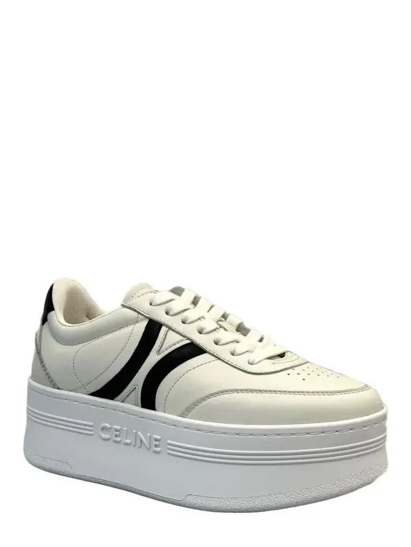 Celine Block Leather Platform Sneakers - Multicolor