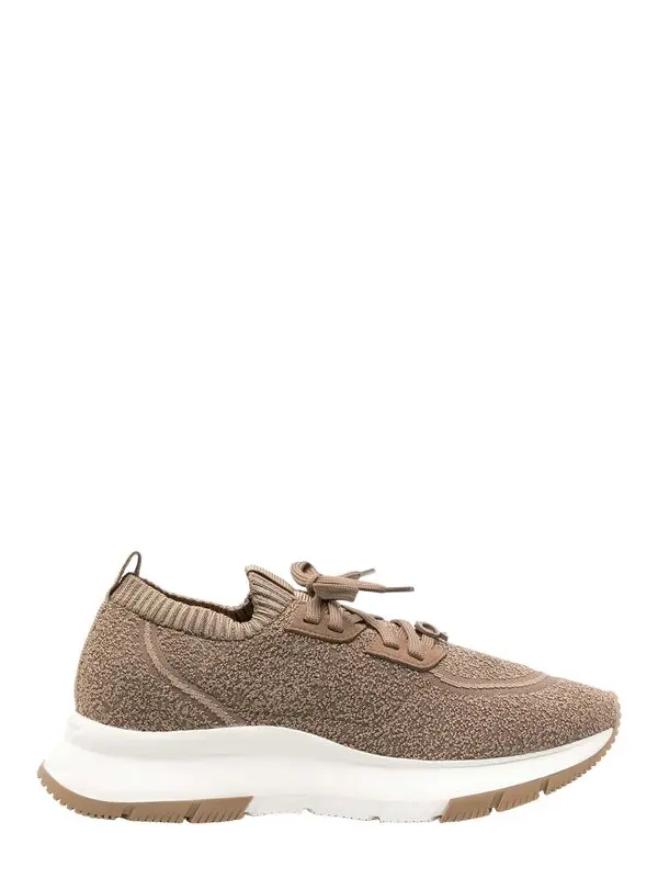 GIANVITO ROSSI Glover Knit Sneakers - Brown
