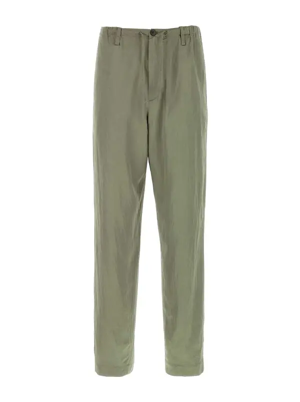 Dries Van Noten Sage Satin Penny Pant - Green