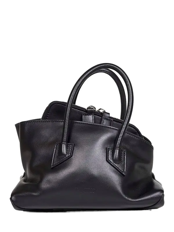 Attico Black Croco-printed Leather Mini Top Handle Bag - Multicolor