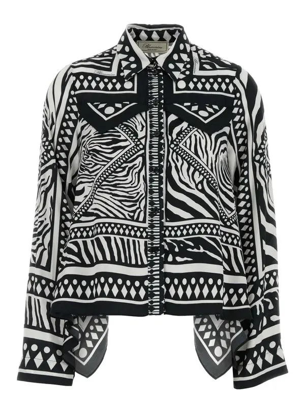 Blumarine Printed Viscose Shirt - Multicolor