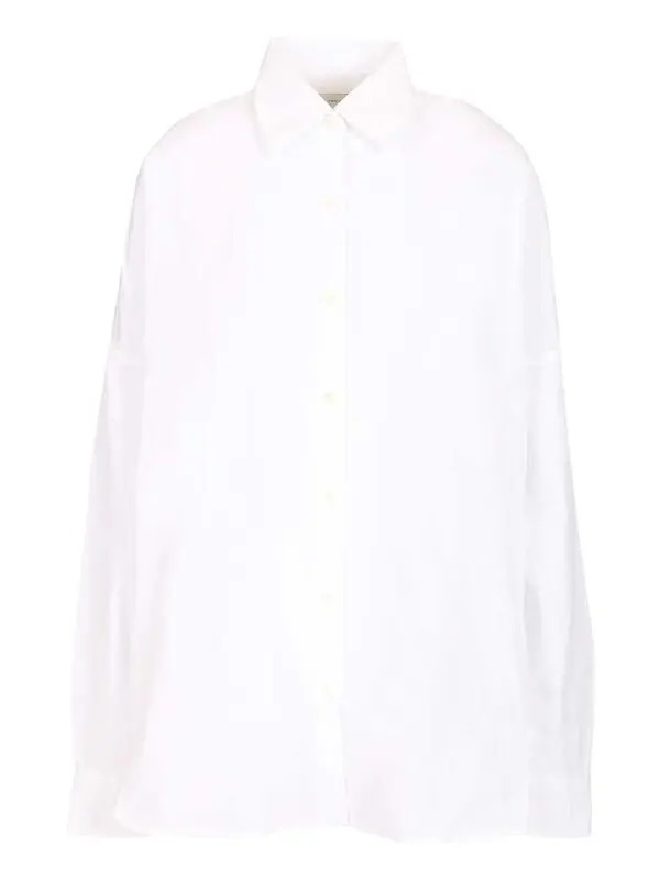 Dries Van Noten Oversized Striped Cotton Shirt - White
