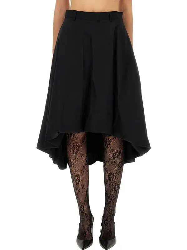 Moschino Cotton Poplin Skirt - Black