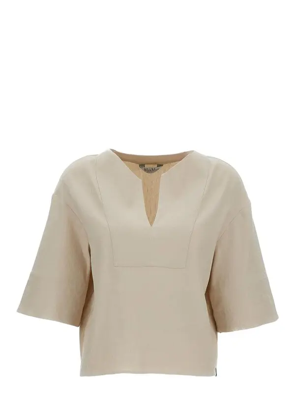 Max Mara Sospiro Blouse Linen & Silk Blend - Multicolor