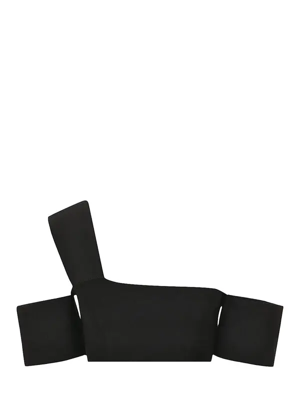 Alexander McQueen Off Shoulder Bandage Top - Black