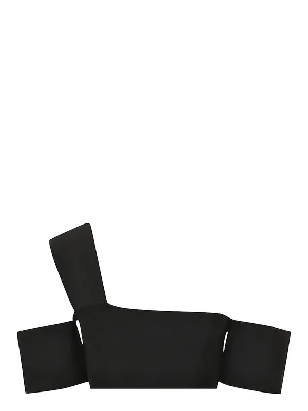 Alexander McQueen Off Shoulder Bandage Top - Black
