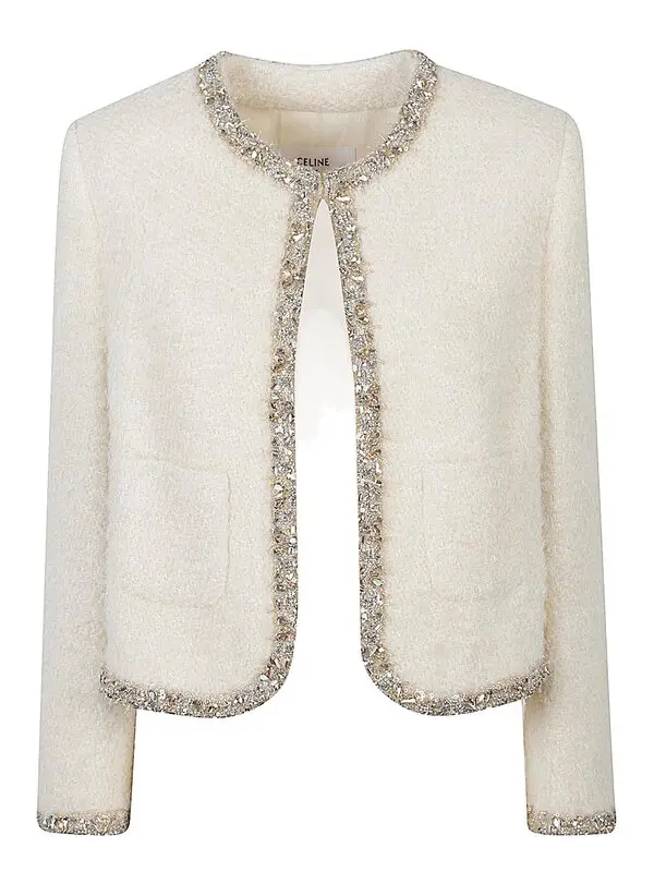 Celine Embellished Silk Jacket - Multicolor