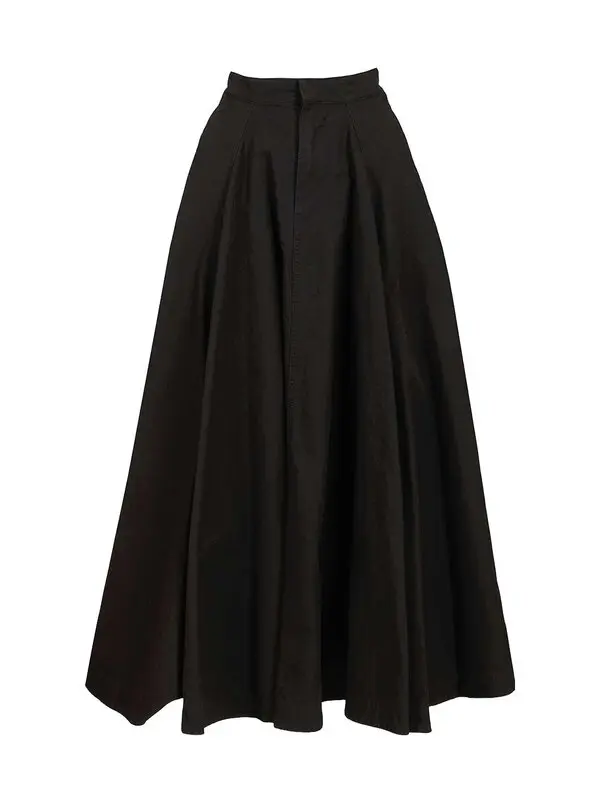 Balenciaga Godet Maxi Skirt - Black
