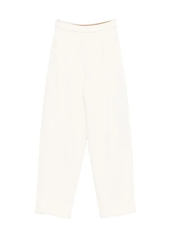 Max Mara Cotton Wide Leg Trousers - Multicolor
