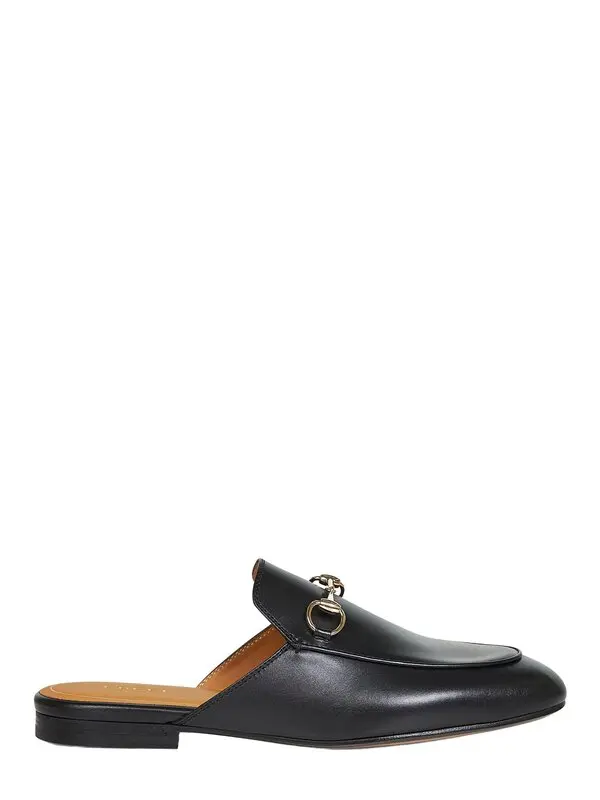 Gucci Black Leather Horsebit Princetown Slippers - Multicolor
