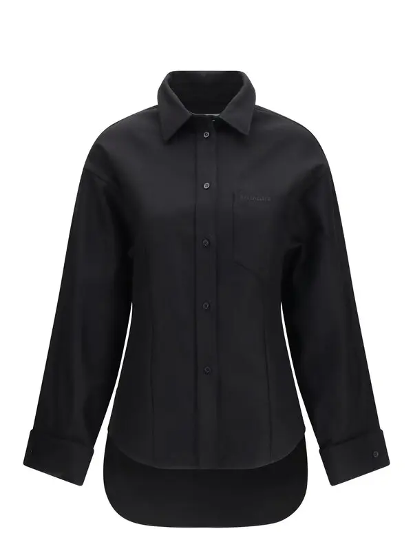 Balenciaga Classic Long-sleeved Shirt - Black