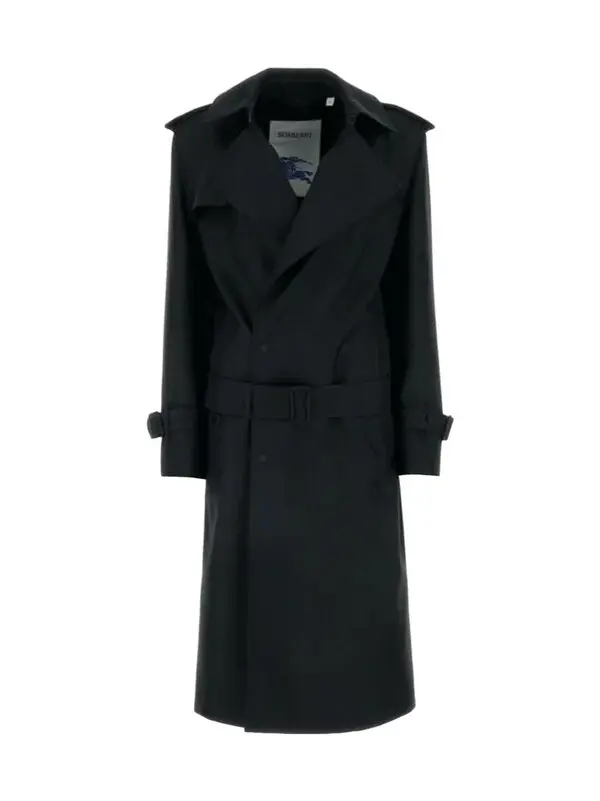 Burberry Blend Silk Trench Coat - Black