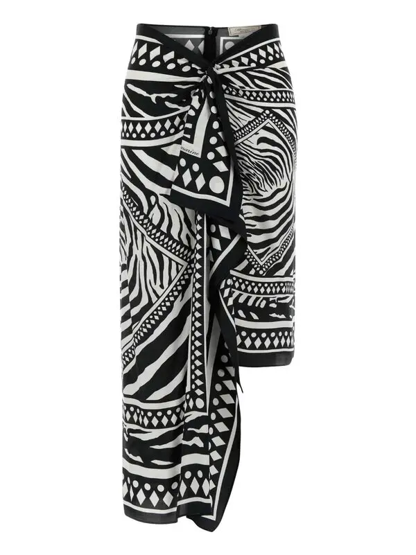 Blumarine Printed Twill Skirt - Multicolor
